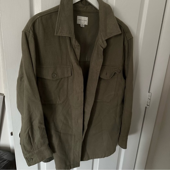 American Eagle Outfitters | Tops | Olive Green Shacket | Poshmark